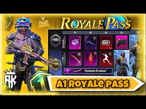 Royal Pass A1 | Upgrade Gun | Tier Reward | 1 to 100 RP | RP Emotes ...