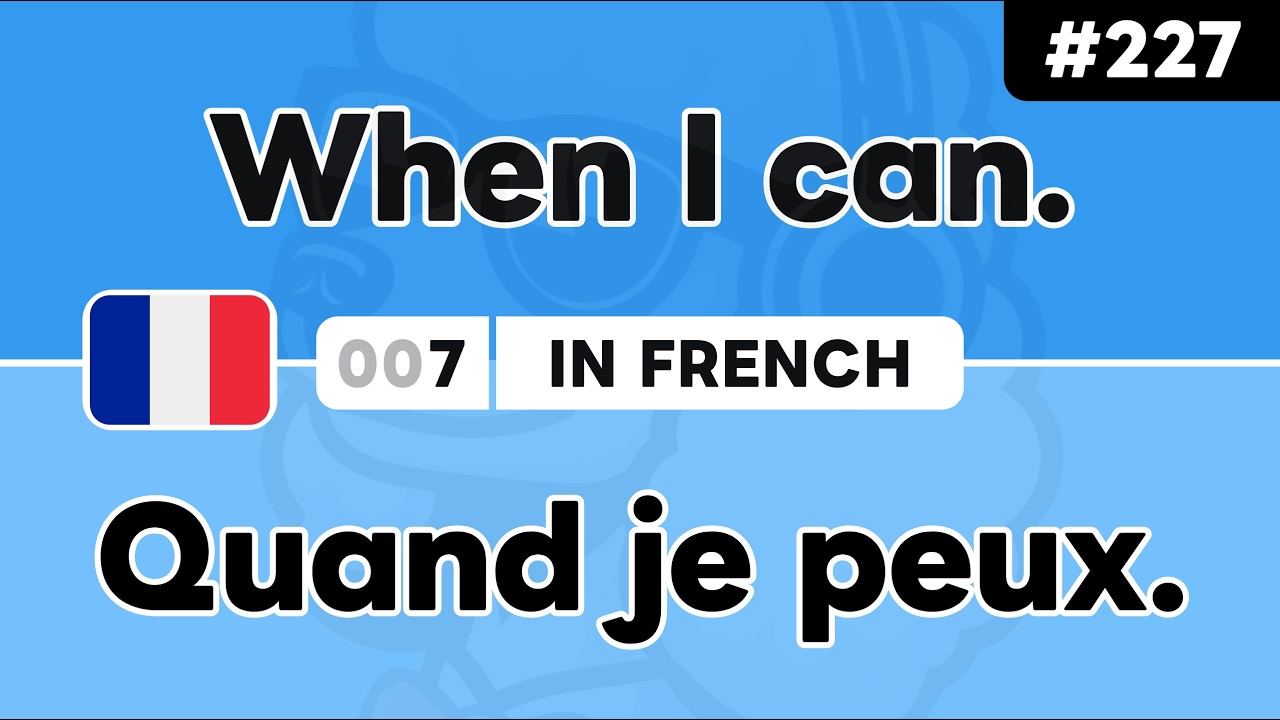 Learn ‘When I ~’ in French 🇫🇷 Daily Beginner Phrases (Ep. #227) - YouTube