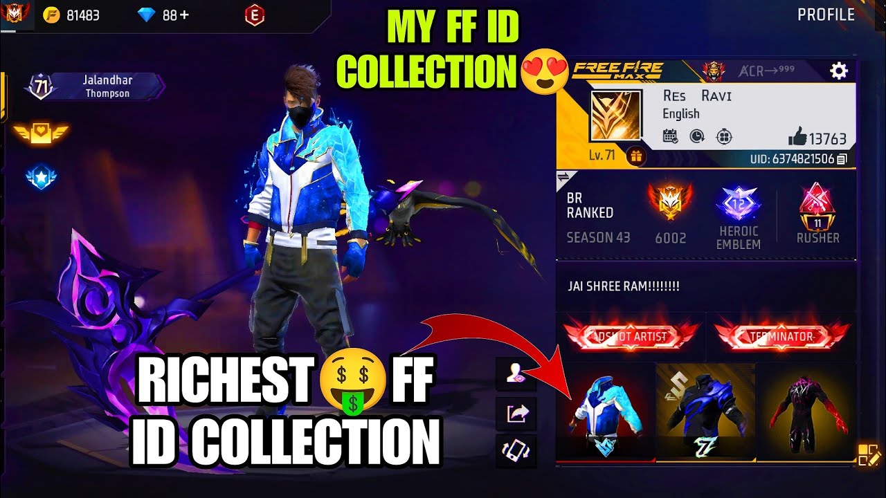 RICHEST ID COLLECTION OF FREEFIRE MAX💀|BEST ID COLLECTION VIDEO OF ...