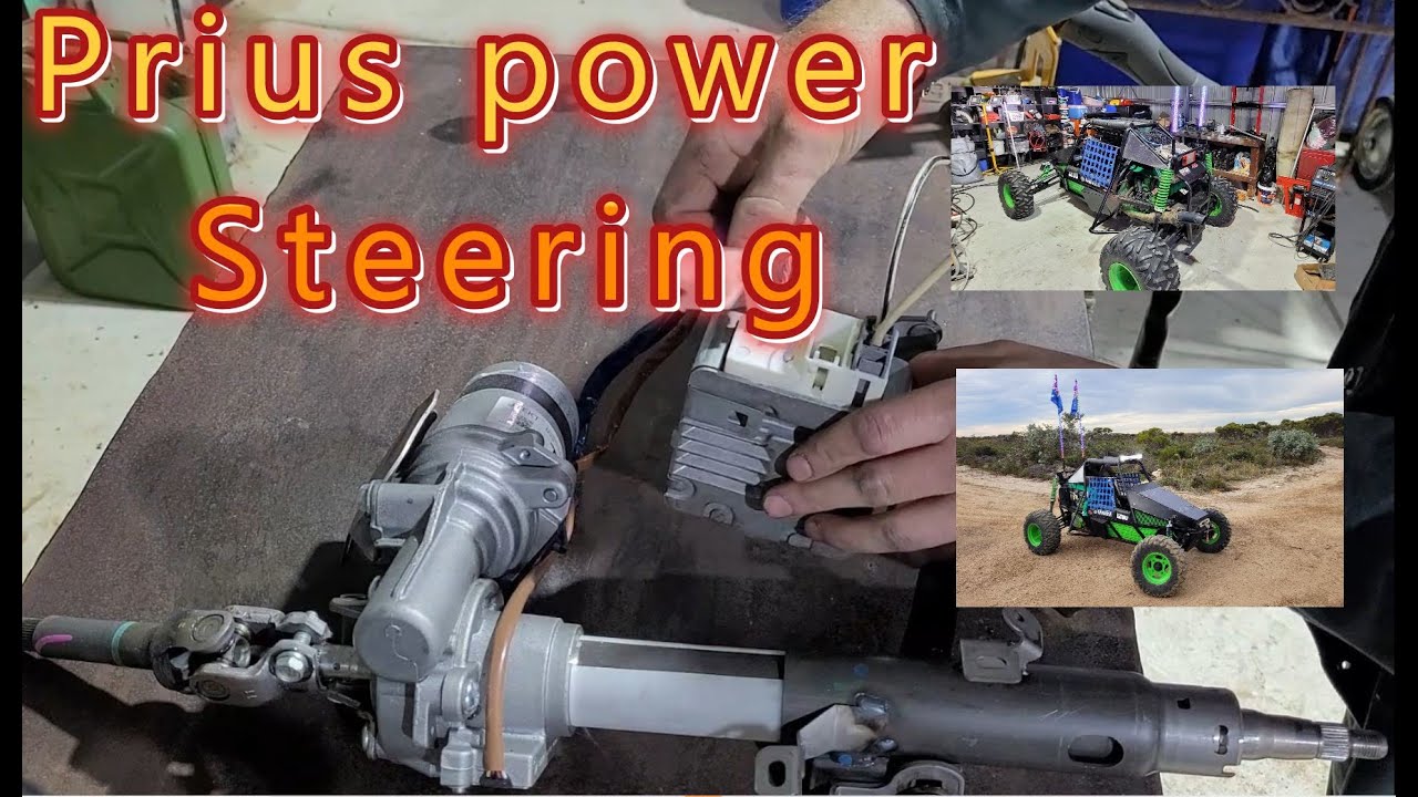 Prius power steering installed in to buggy - YouTube