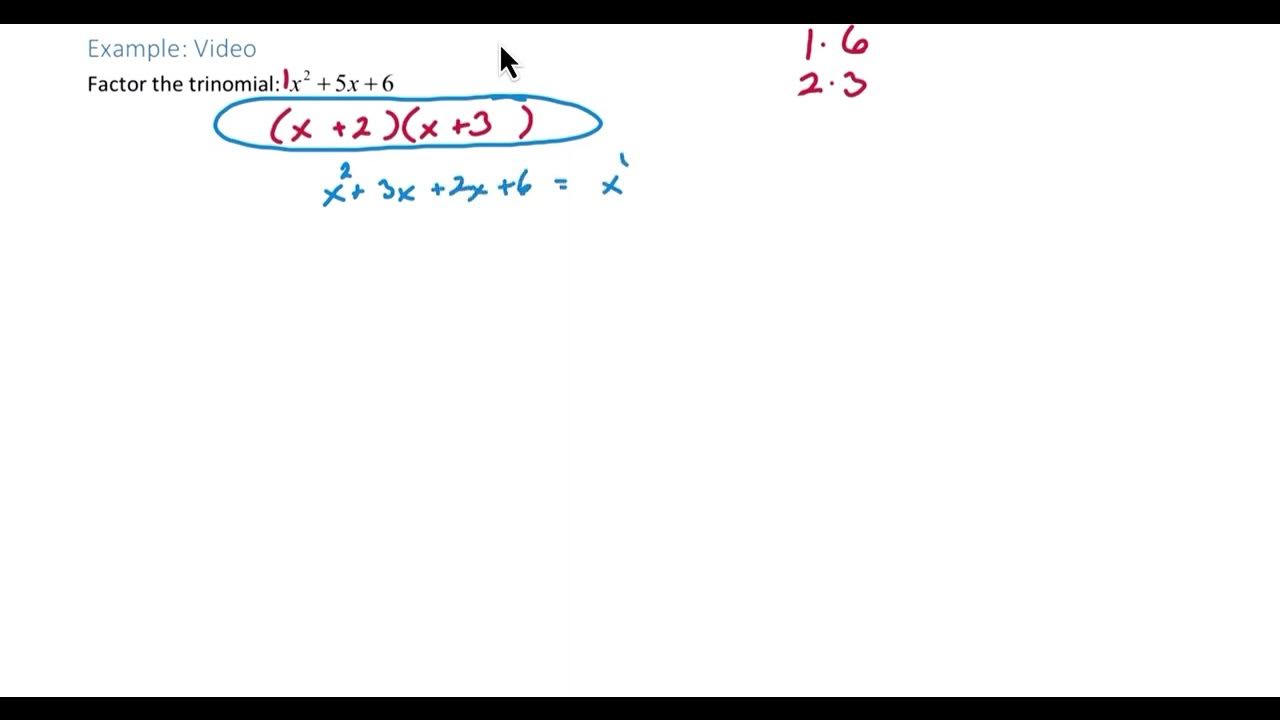 Intro to Factoring Trinomials - YouTube