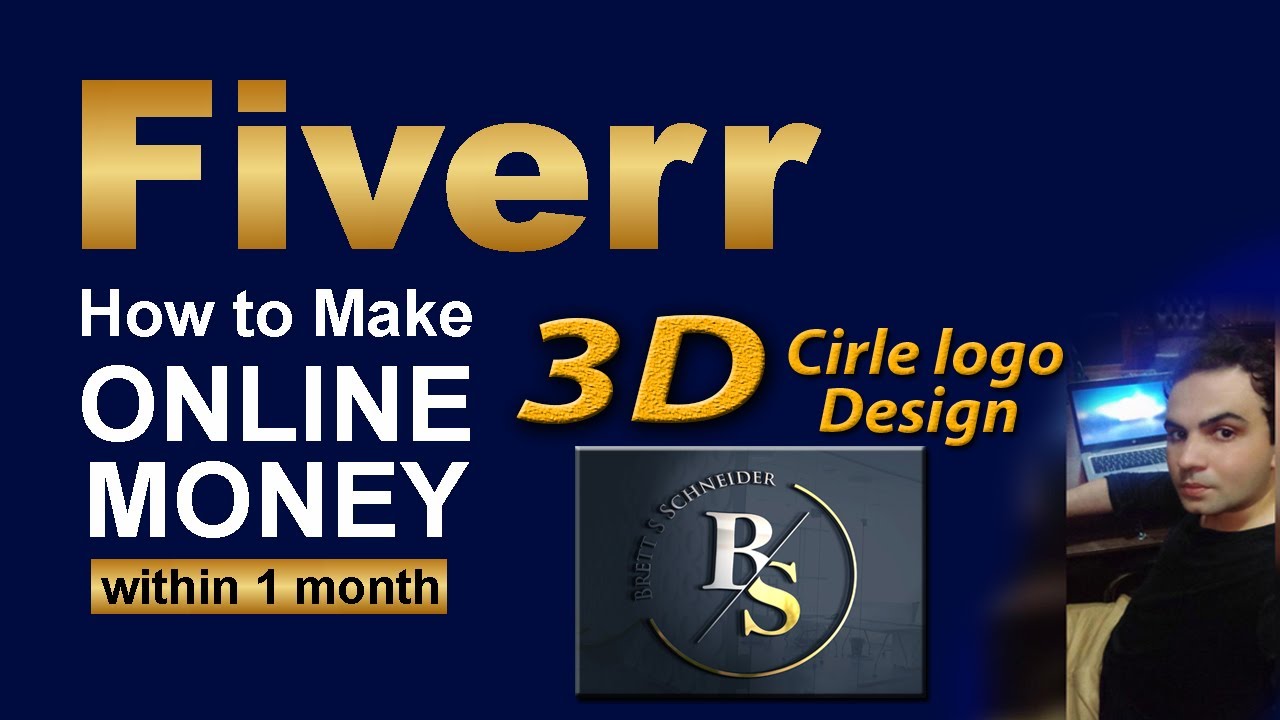 How to Create Circle Logo Design | fiverr Pashto Tutorial | 3d logo ...
