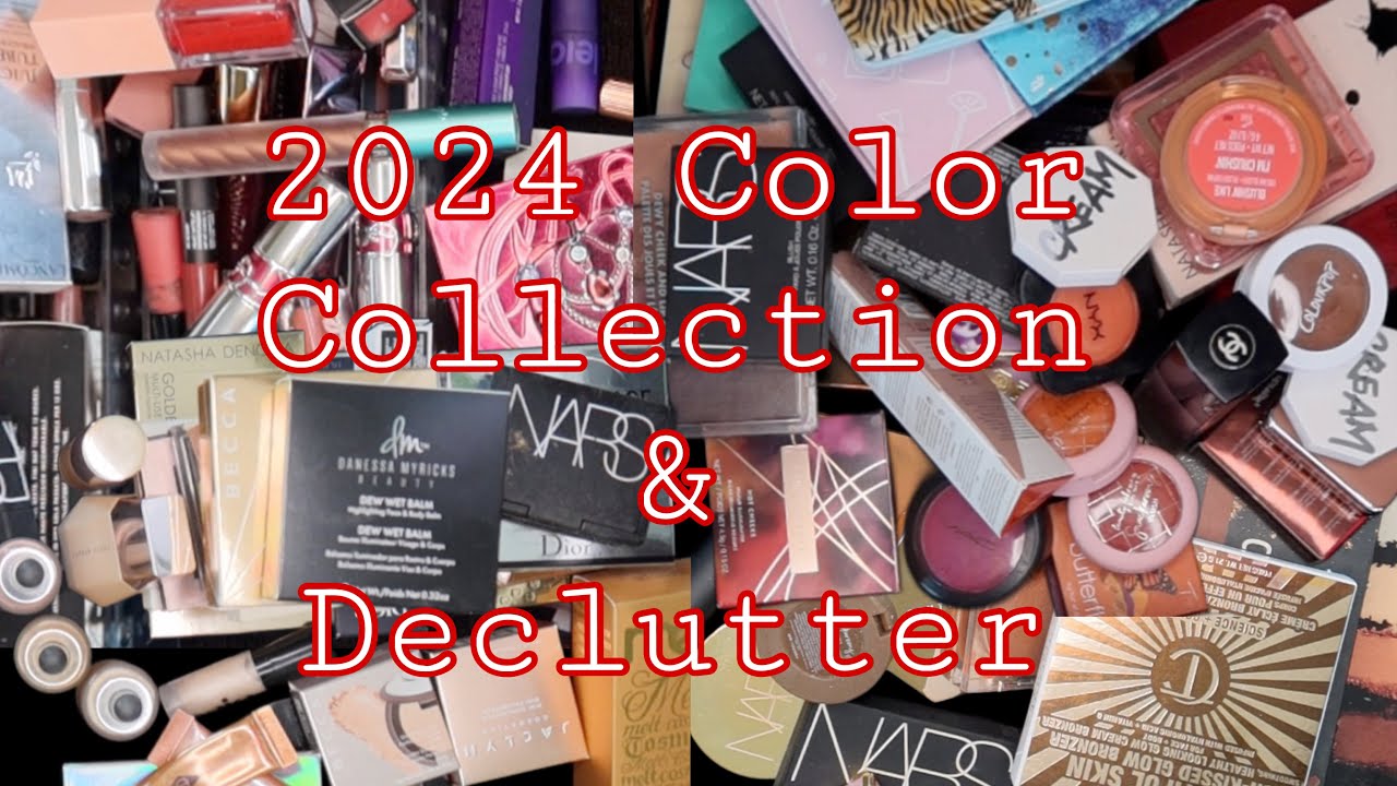 2024 Color Collection & Declutter 2024 Part 2| Blush, Bronzer, Highlighter, Lips, & Liners - YouTube