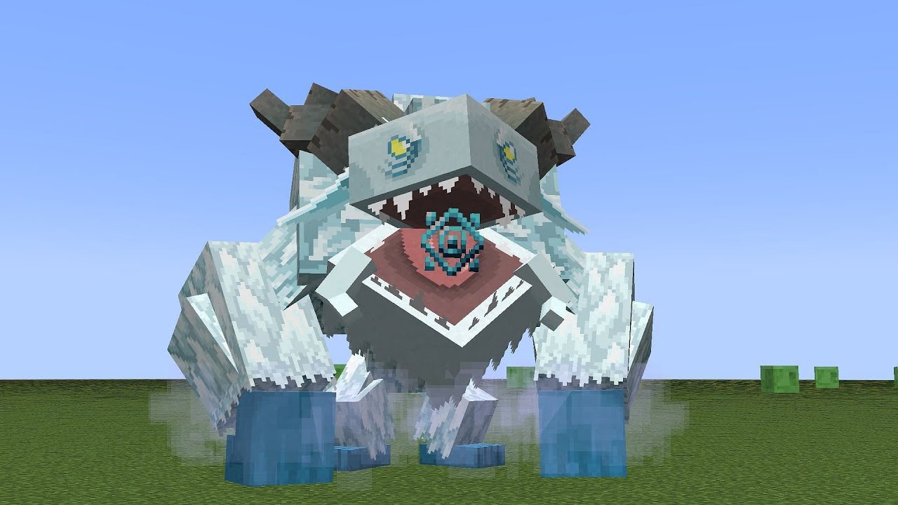 Killing Frostmaw in mincraft pe - YouTube