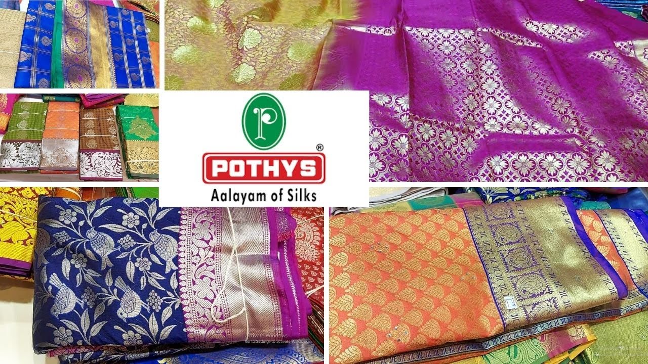 Pothys Budget silk sarees with price |Semi and Art silk saree ...
