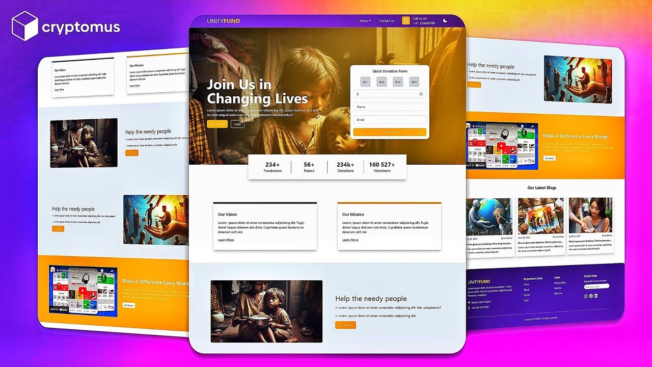 🔥Complete Full-Stack Donation App with NodeJS, ExpressJS, ReactJS, Tailwind | Cryptomus ...