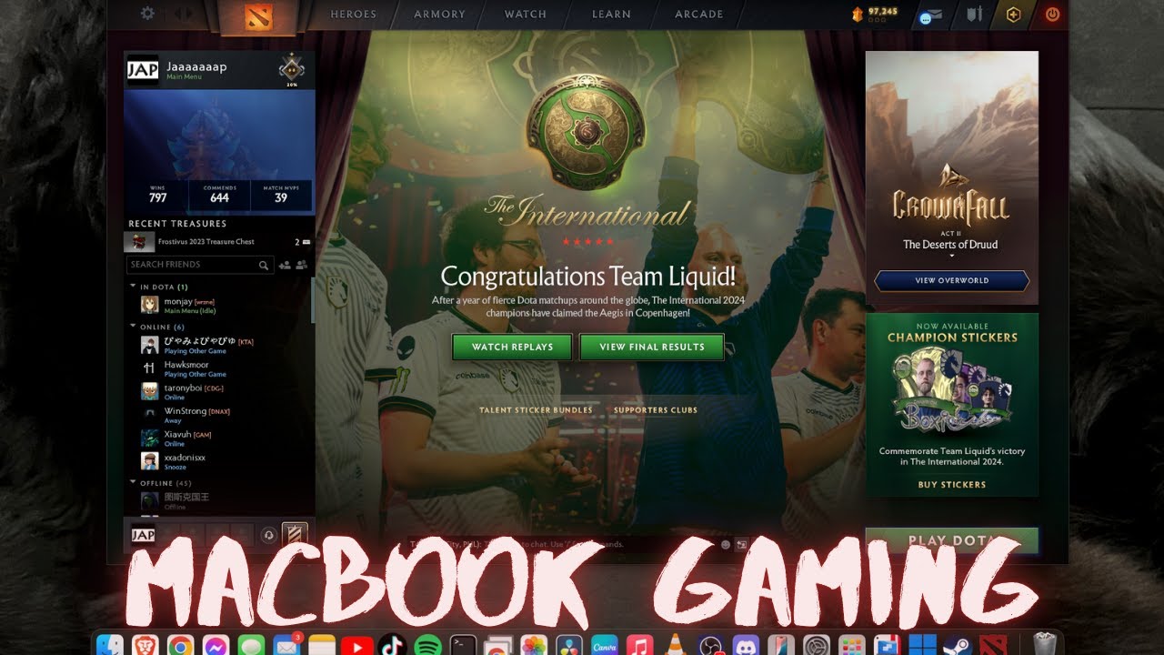 DOTA 2 MACBOOK PARALLELS V20 - PLAYABLE? - YouTube