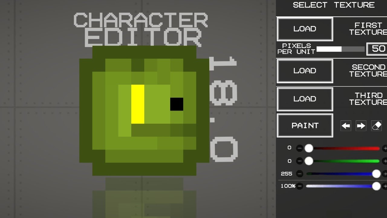 Character editor in melon playground 18.0 - real concept - YouTube
