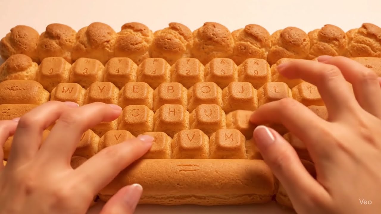 노릇노릇 빵 냄새 나는 키보드 ASMR | Bread Keyboard ASMR - YouTube
