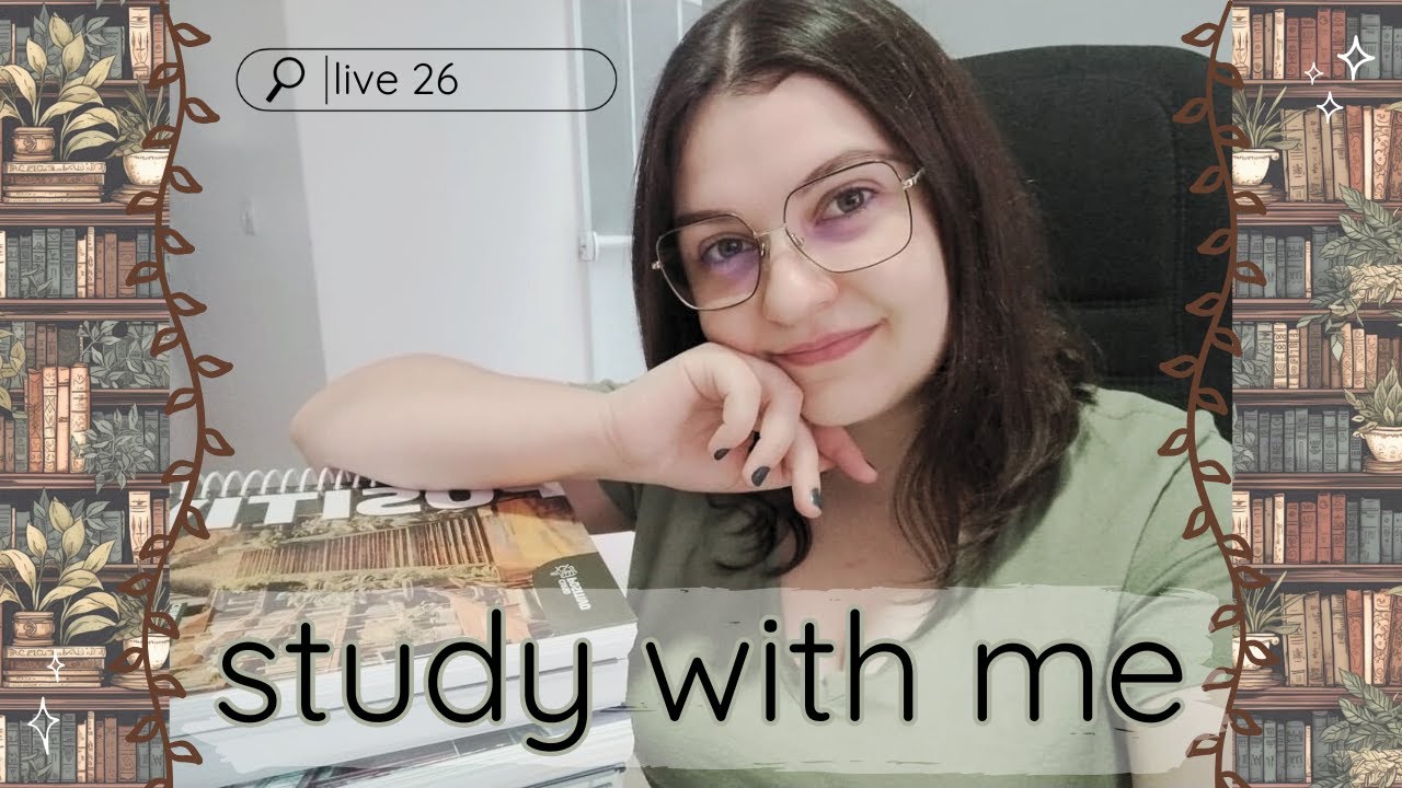 Study with me | real sound + 🌧️ | intense study | study motivation and company | live 26 [2025 ...