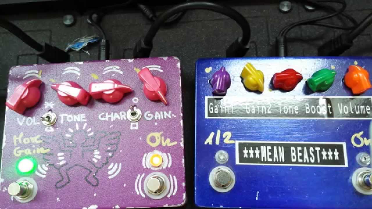 Comparison between 2 overdrive pedals: Mean Beast any Tiny Todger - YouTube