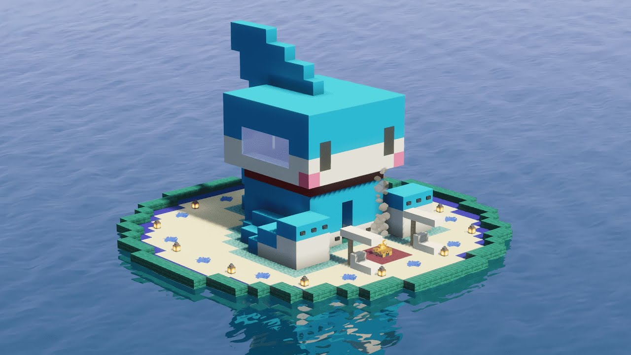 MinecraftㅣBaby Shark Statue Tutorial - YouTube