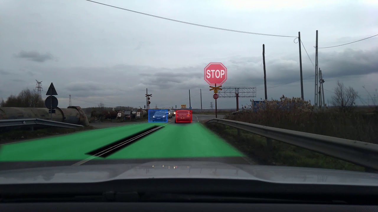 Tesla Autopilot Visualisation with stop sign detection - YouTube