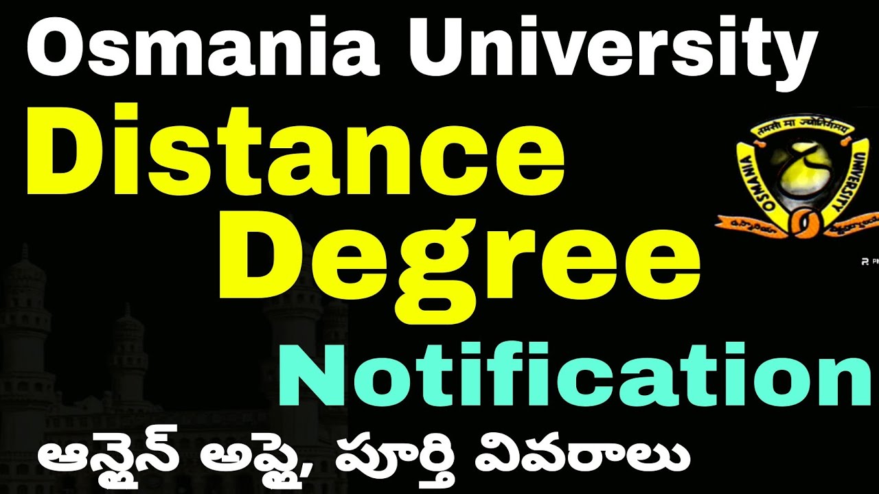 Osmania University Distance Degree -2023 |Open Degree| |Prof Ram Reddy ...