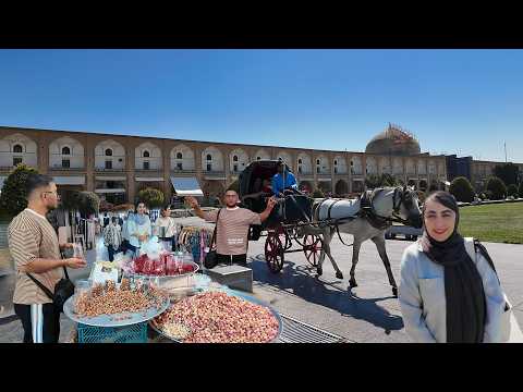 Dariush & Tela Explore Beautiful Isfahan ❤️ Naqsh-e Jahan, Si-o-se-pol & Traditional Bazaars