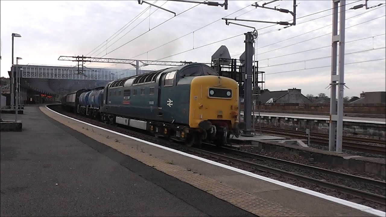 Class 55 Deltic working for GB Railfreight & ScotRail - YouTube