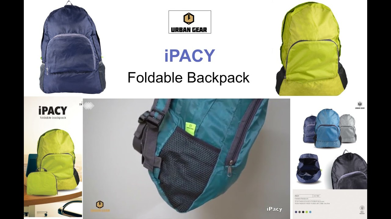 URBAN GEAR - Foldable Backpack - IPACY - UG-TB01 - YouTube