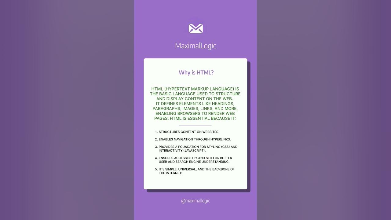 The Foundation of the Web! #LearnHTML#CodingForBeginners#HTMLBasics# ... The Foundation of the Web! #LearnHTML#CodingForBeginners#HTMLBasics# ...