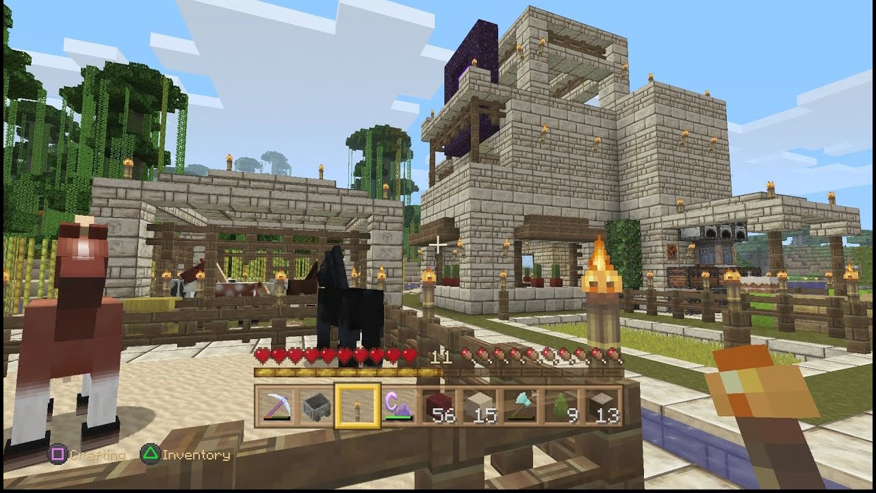 Minecraft PS4 - Arabic Desert Train Station Tour [0134] - YouTube