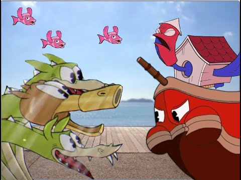 THE BIRDS AND THE...DRAGONS? FLYING FISH?? LIVING BOATS??! - Cuphead #4 ...