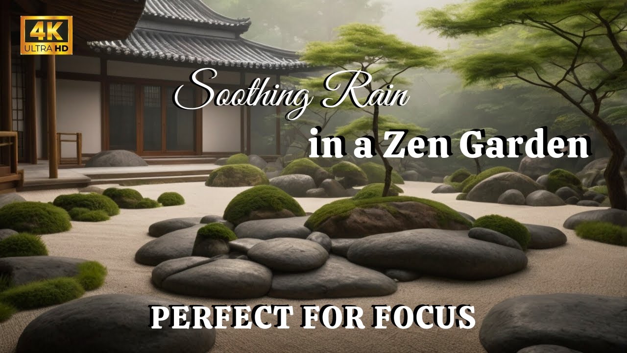 Rainfall in a Zen Japanese Courtyard 🌧 Experience the Beauty of Nature ...