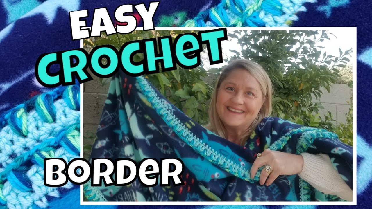 Easy Crochet Border: Using Skip Stitch Blade - YouTube