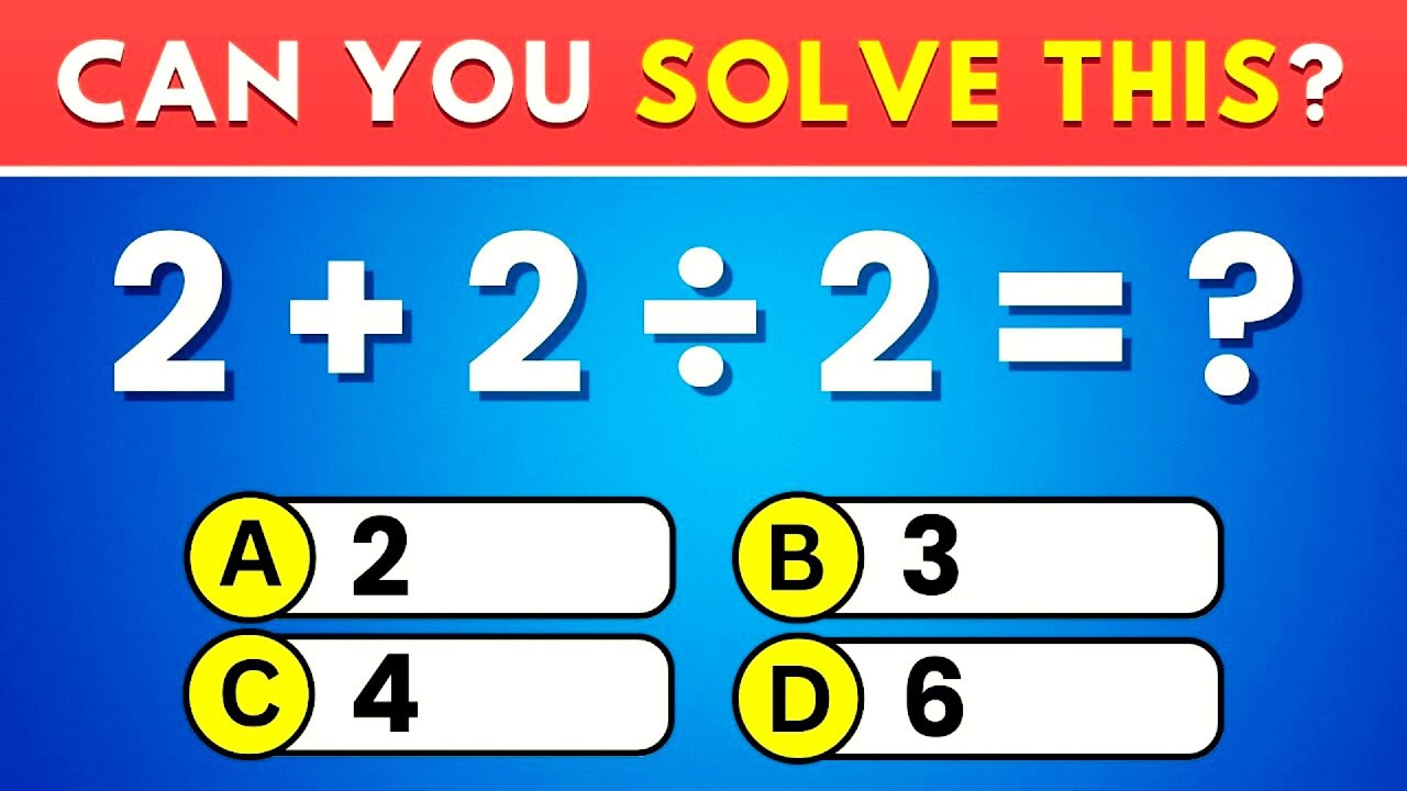 Can You Pass This Maths Quiz? 🧠 Take This 50-Question Math Quiz ️ #quiz ...