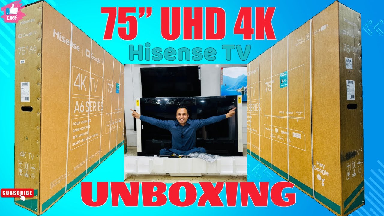 Hisense 75A6K UHD 4K unboxing New 2024/25 - YouTube