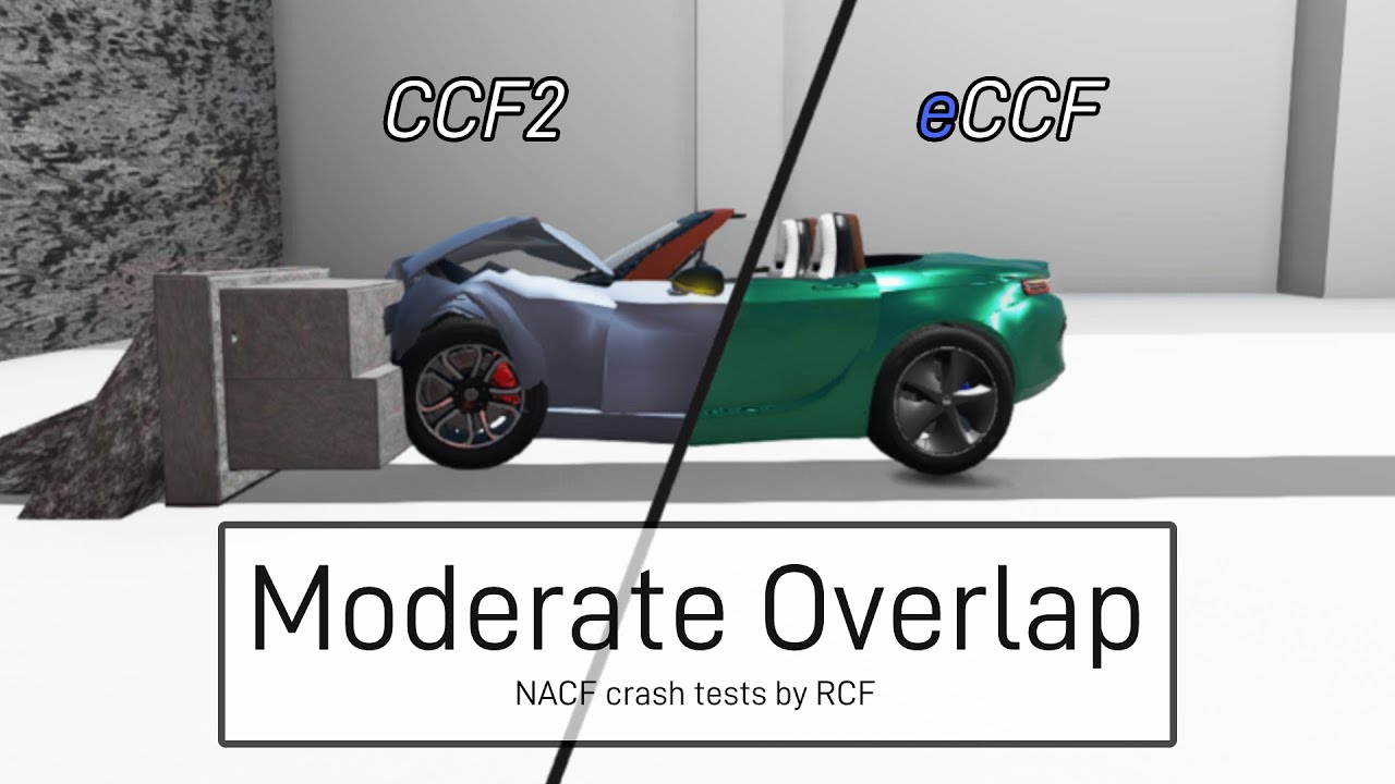 BeamNG Hirochi CCF2/eCCF Moderate Overlap Crash Test - YouTube