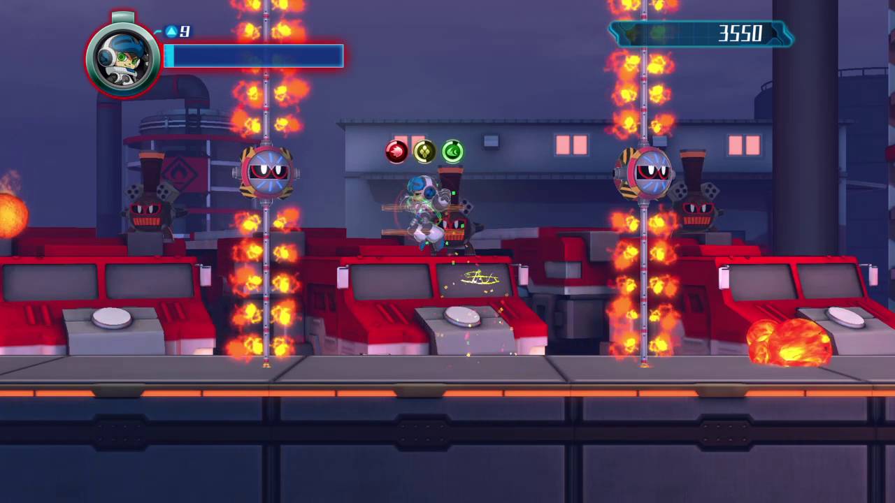 Mighty No. 9: Part 2: Level 1 - Pyro - Oil facility 1/2 - YouTube