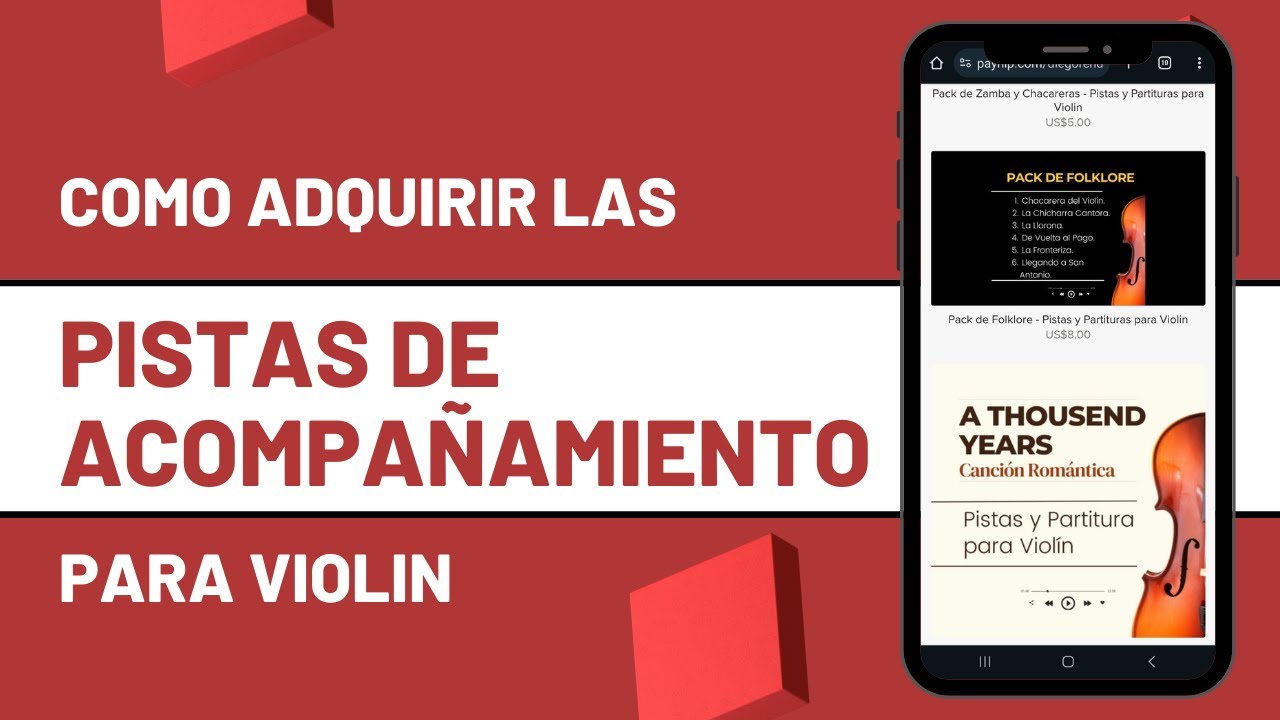 Pistas de Acompañamiento para Violin. Como adquirir las Pistas y Partituras de los tutoriales ...
