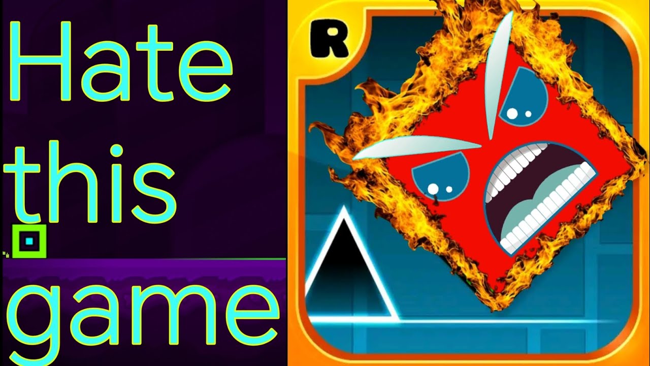 i got frustrated while playing geometry dash world #geometrydash #rage ...