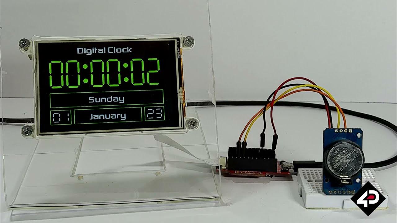 Create a Digital Clock with 4D Systems and RTC DS3231: Step-by-Step Tutorial - YouTube