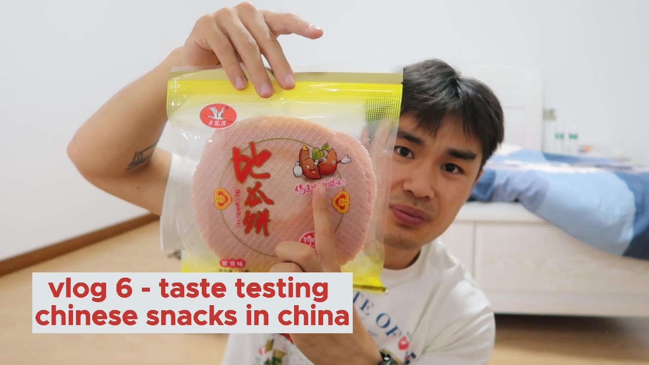 vlog 6 | taste testing chinese snacks in china - YouTube