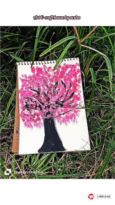 How to draw a flower tree for beginners🌹 - YouTube