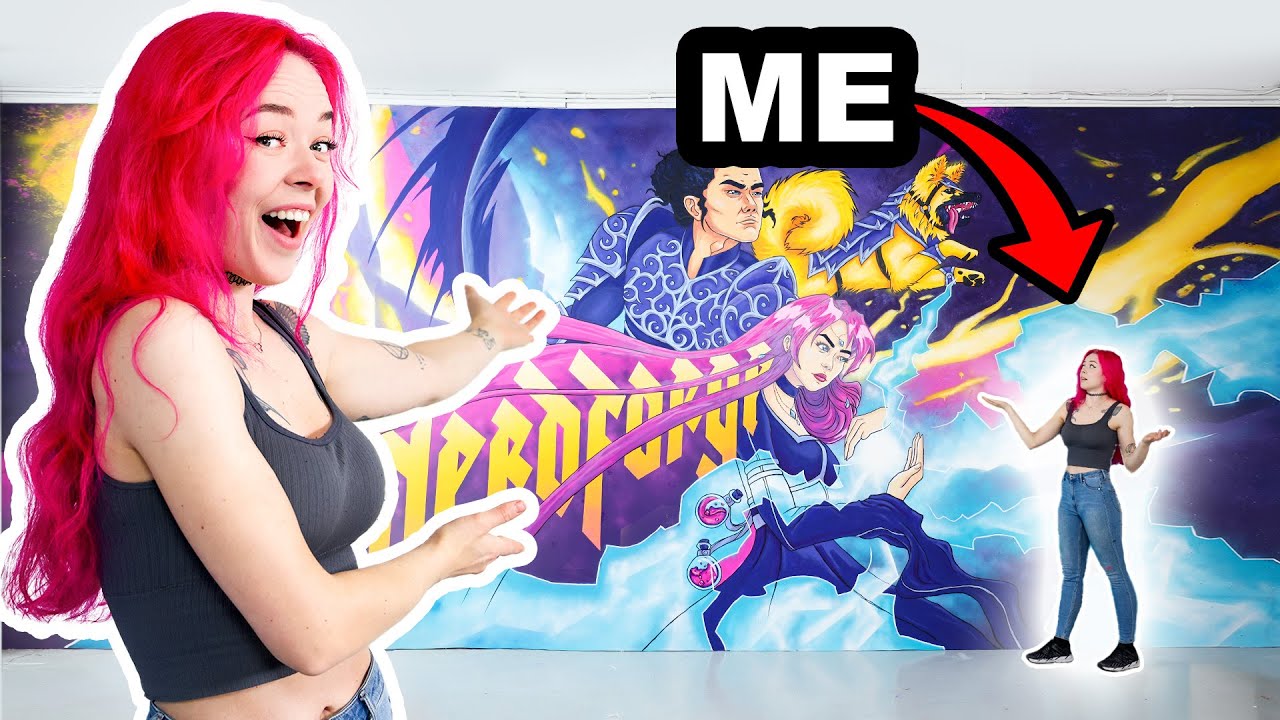 I painted a 6 METER long mural in our studio! - YouTube