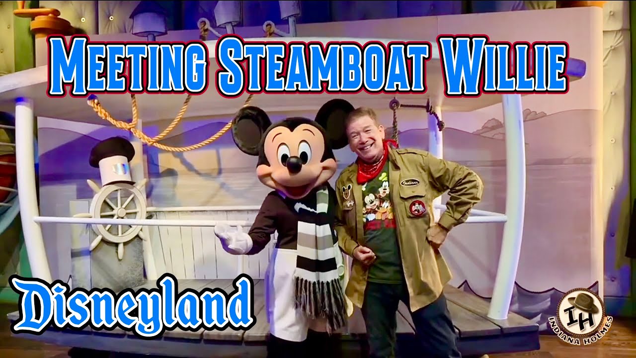 Meeting Steamboat Willie (Mickey Mouse) at Disneyland - YouTube