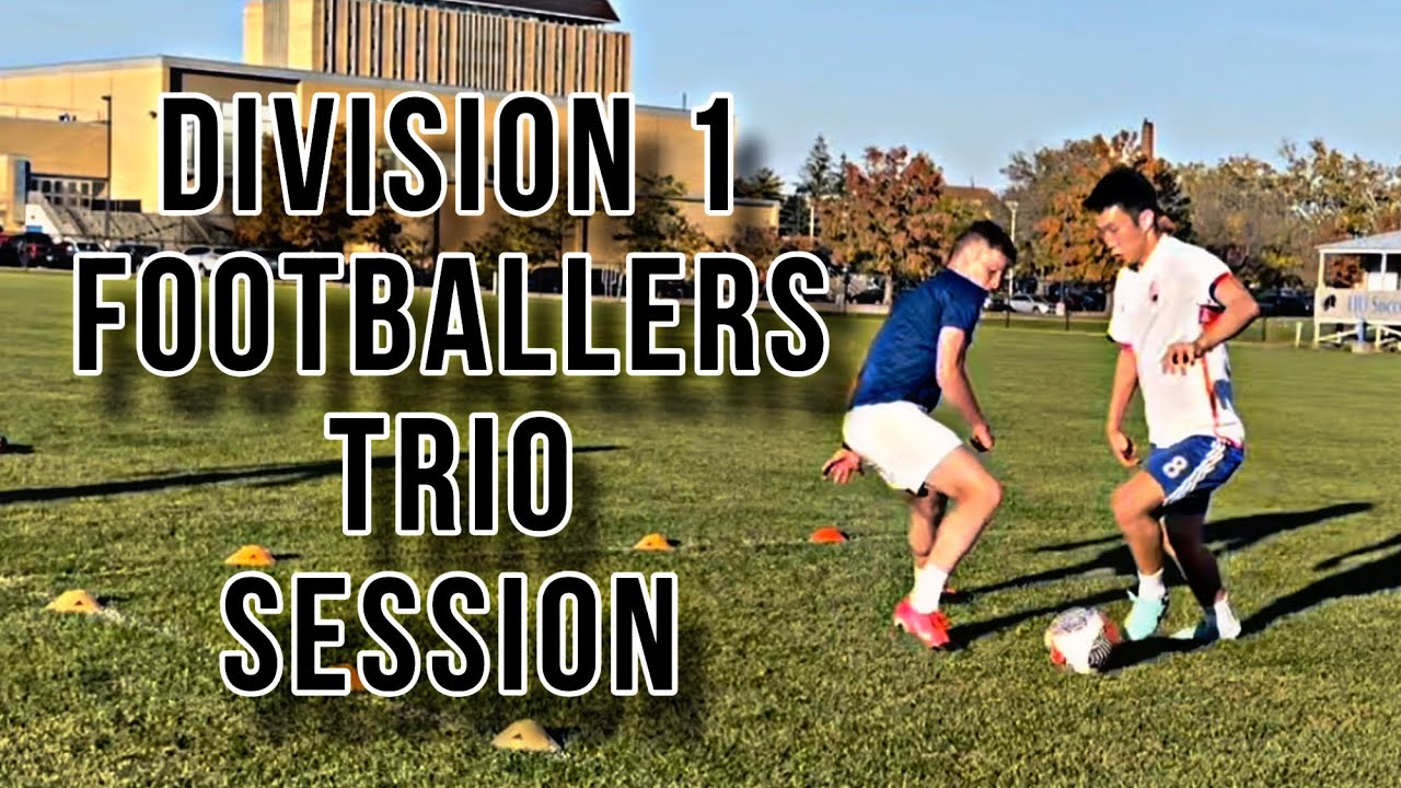 D1 FOOTBALLERS TRIO SESSION | 1v1, Passing, Finishing - YouTube