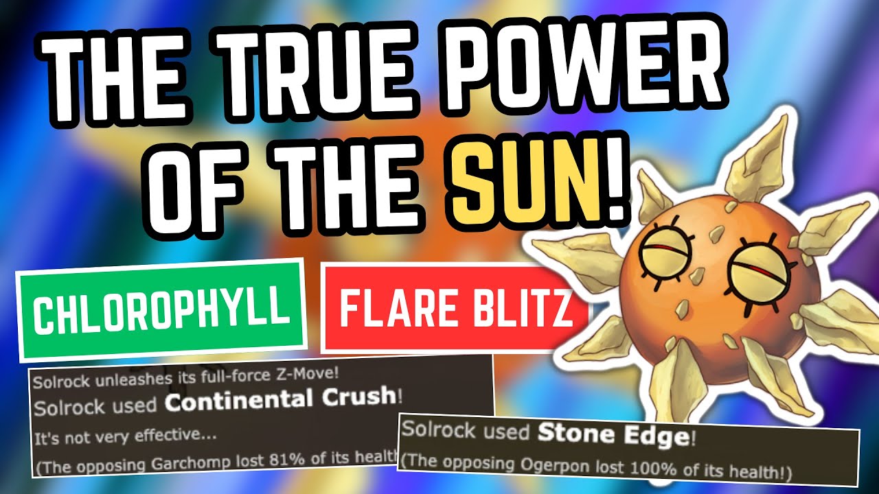 CHLOROPHYLL SOLROCK IS GREAT! | Pokemon Showdown - YouTube