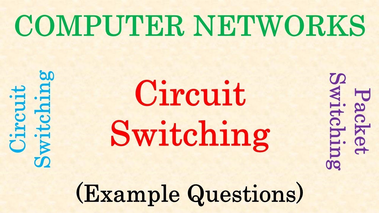 Computer Networks || Circuit Switched Network Example Questions - YouTube