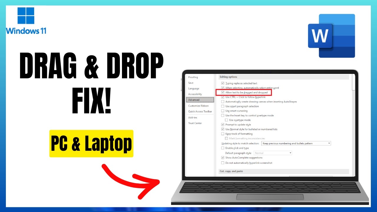 How to Drag and Drop Text in Microsoft Word (Quick & Easy Guide) - YouTube