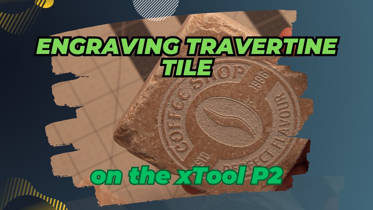 Engraving Travertine tile on the xTool P2 Laser - YouTube