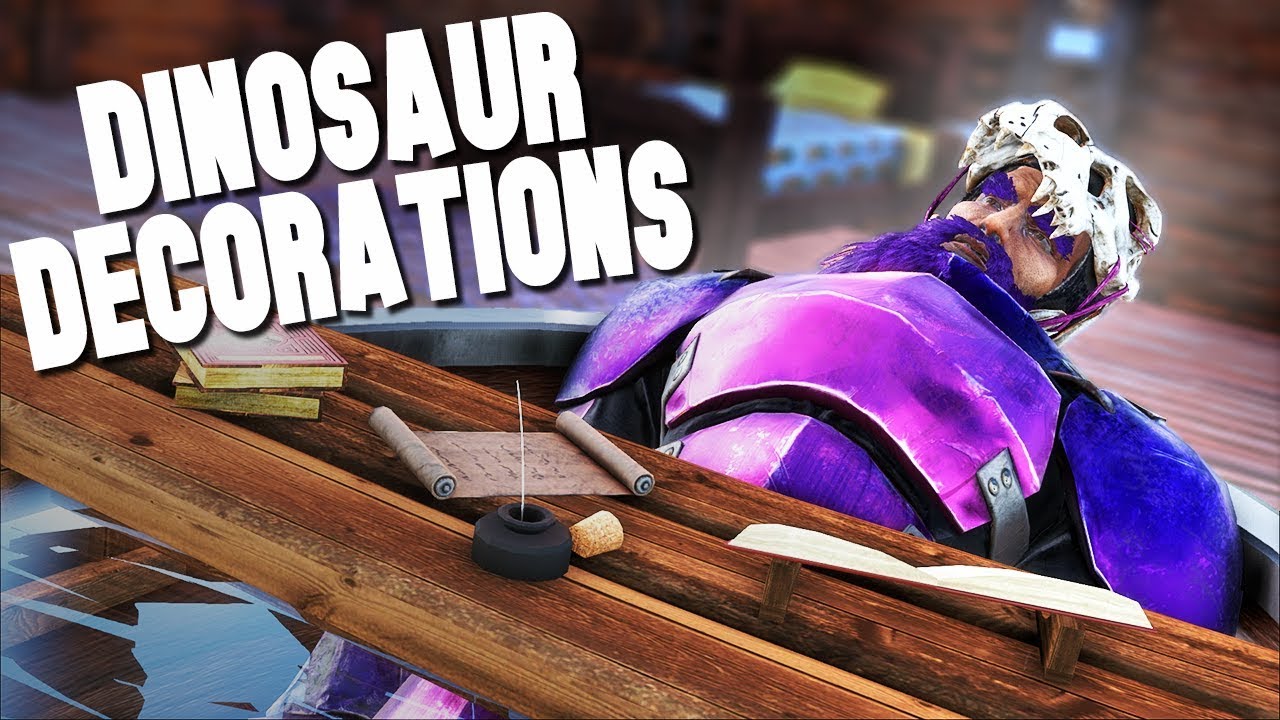 DECORATING OUR DINOSAUR BASE! - Ark Survival Evolved (Modded) - YouTube