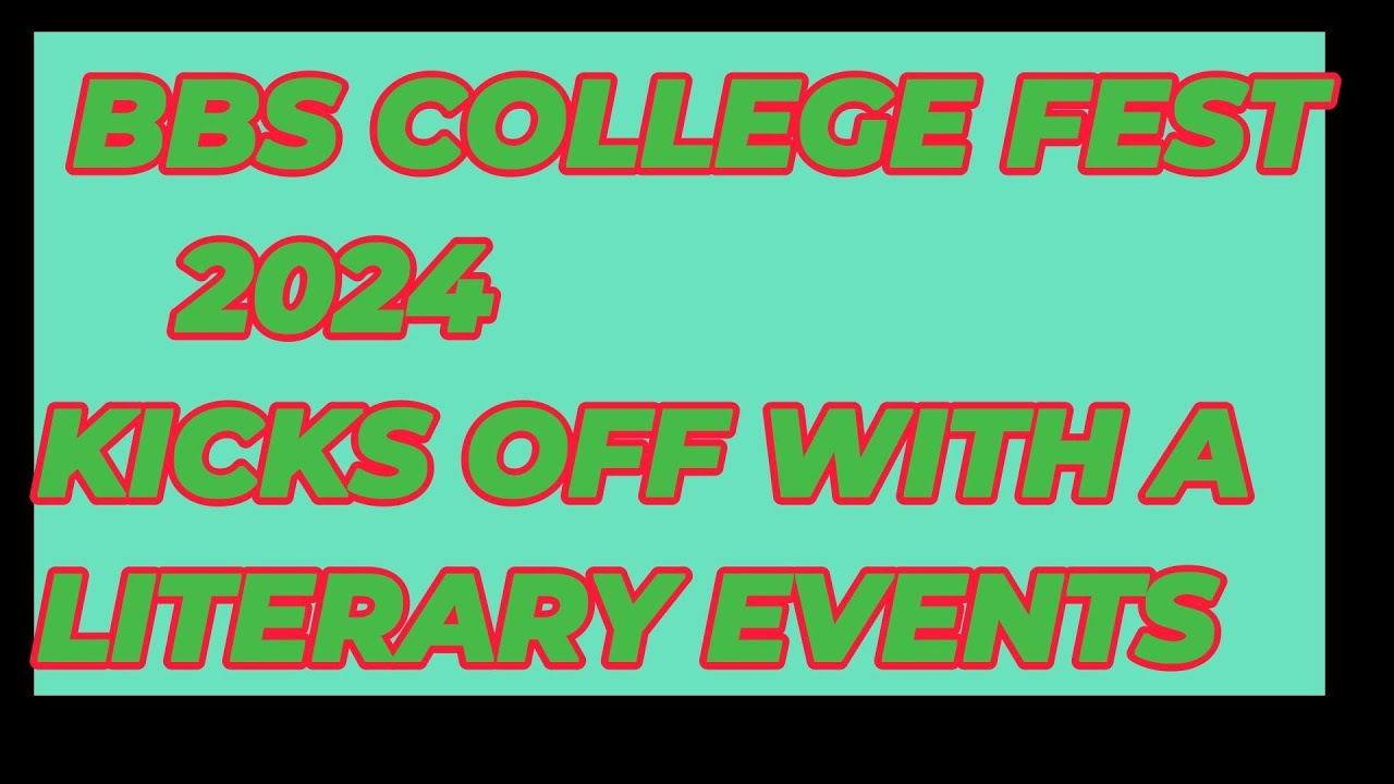 College Fest 2024 of BBS College - YouTube