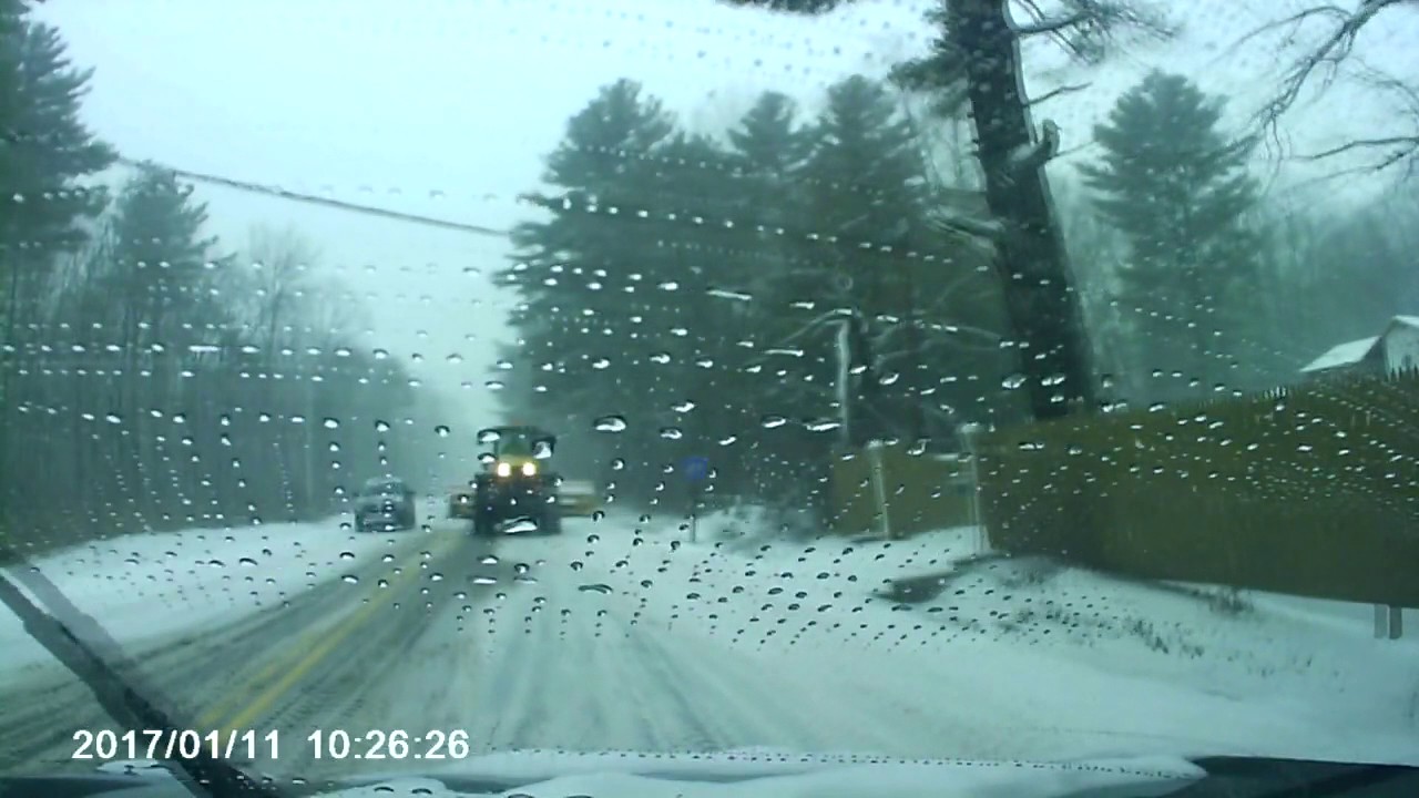 Snowy commute - YouTube