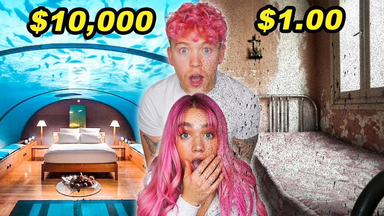 $1 VS $10,000 Hotel Room!! - YouTube