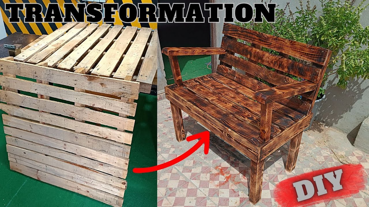 (DIY) How To Make a Chair from old Pallet /woodworking - YouTube