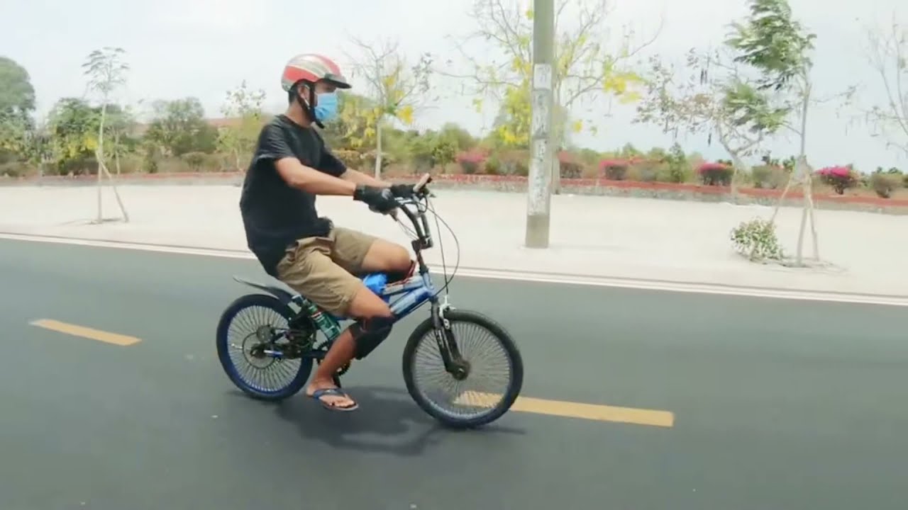 Sepeda listrik rakitan motor 775 mesin 75 km / jam - YouTube