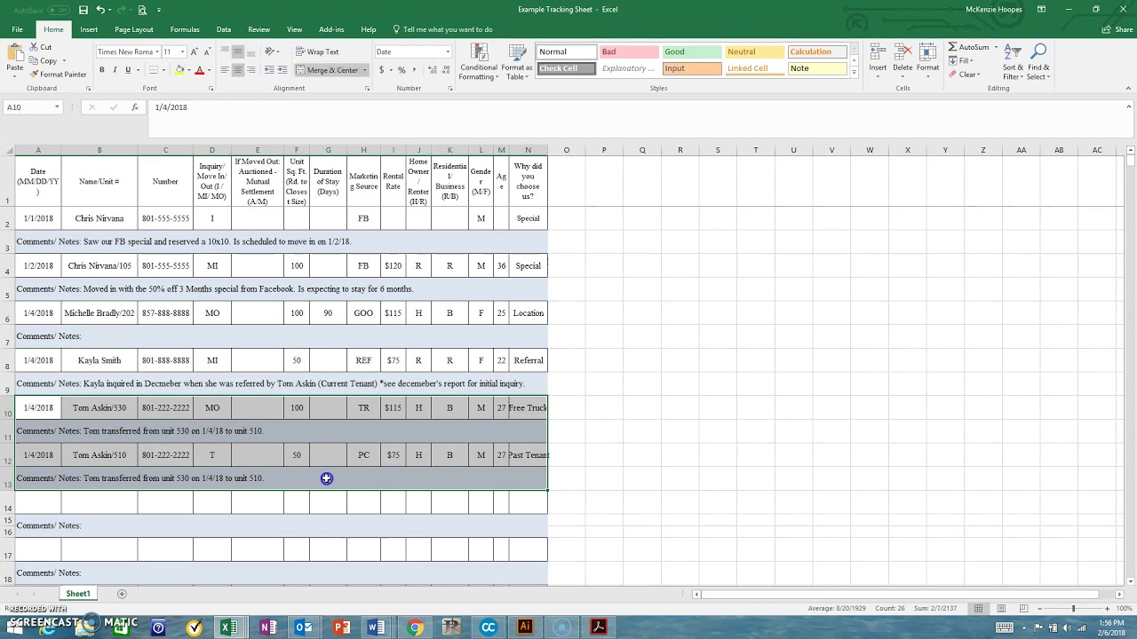 Example Inquiry Tracking - YouTube