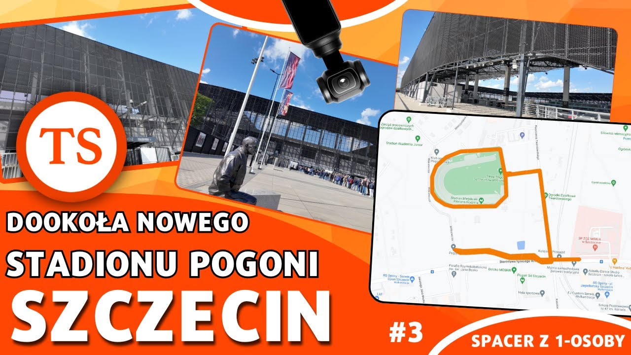 Szczecin #3 - Nowy stadion Pogoni - Spacer wirtualny dookoła stadionu ...